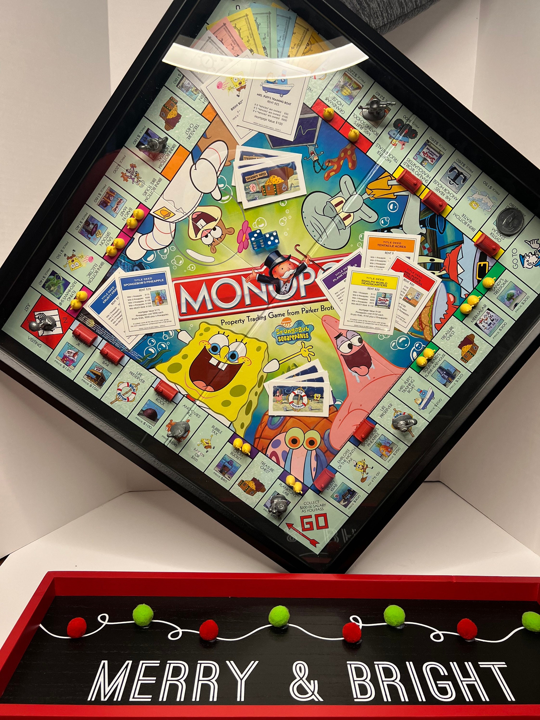 Spongebob Monopoly Shadow Box-handmade - Etsy