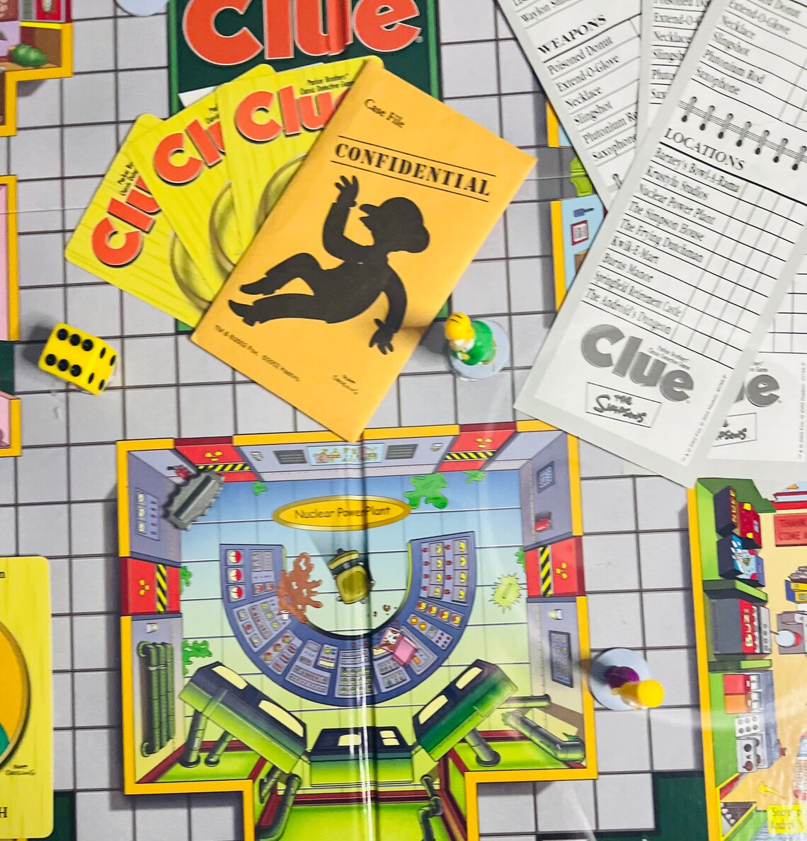 Parker Brothers Simpson’s Edition Clue Board Game—man Cave/game Room ...