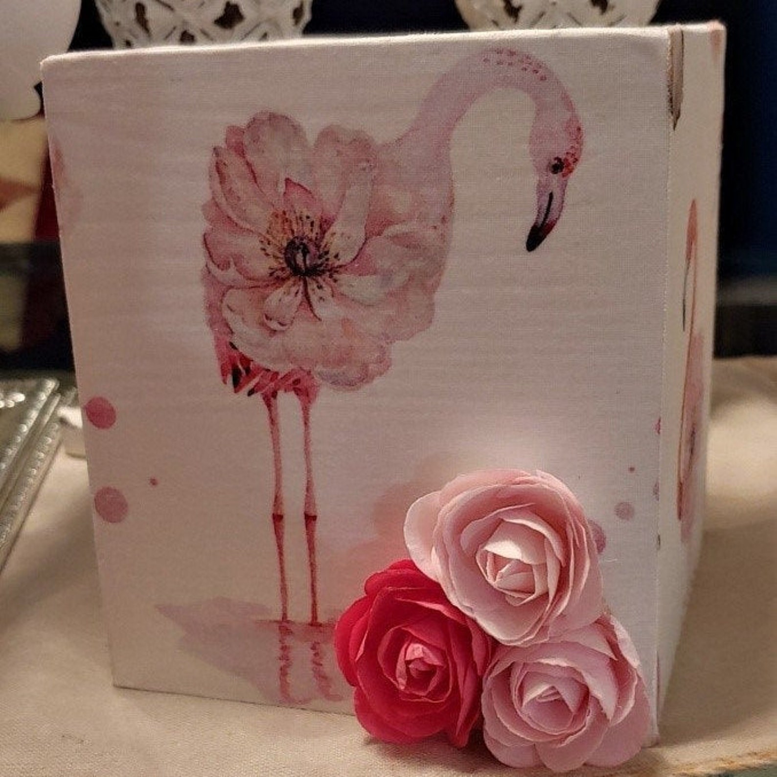 Dainty Flamingo Tissue Box Tissue Box Gifts for Her Box - Etsy