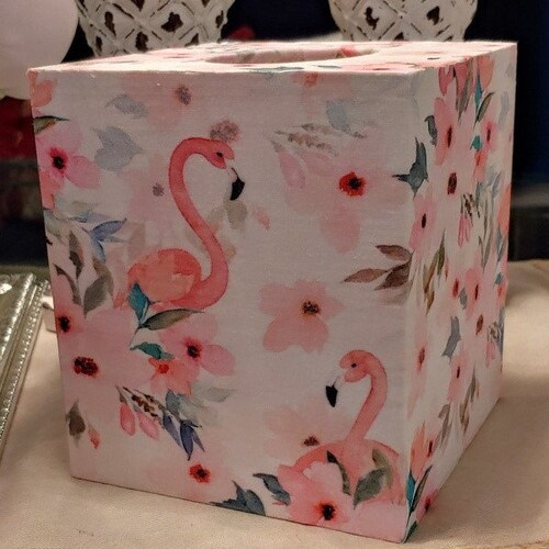 Dainty Flamingo Tissue Box Tissue Box Gifts for Her Box - Etsy
