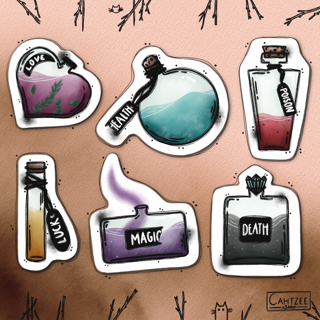 Magic Potions Sticker Pack - Etsy