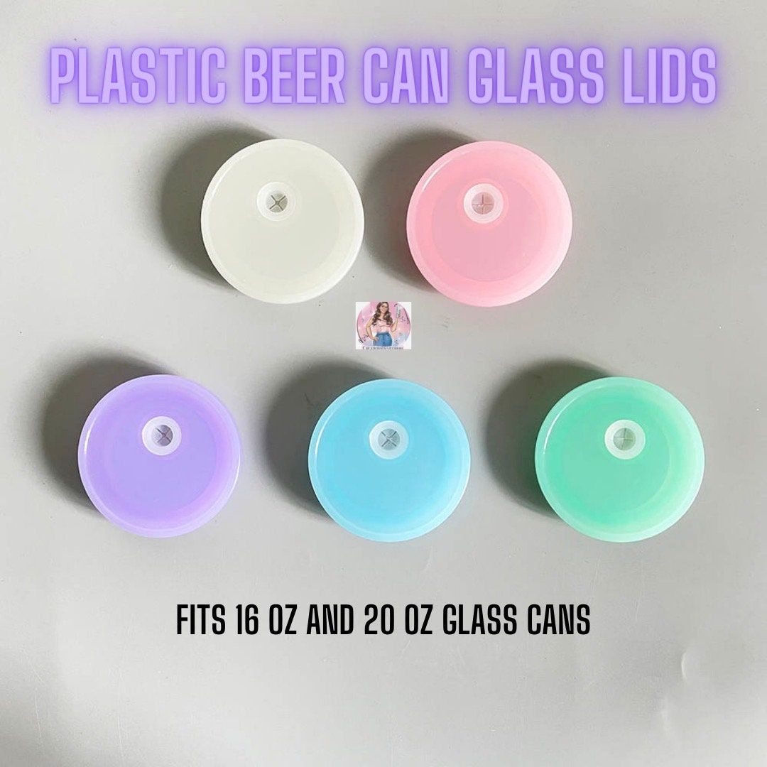 Colorful Plastic Beer Can Glass Lids Colorful Lids for Glass Cans Glass ...