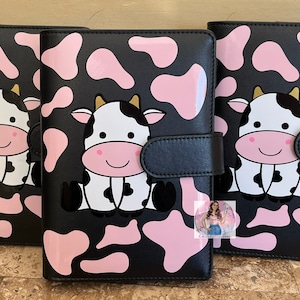 BLACK Cow Budget Binder Cow Print Budget Binder Cow Pattern Book Budget ...