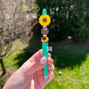 Sunflower Silicone Beaded Pen | Sunflower Pen | Silicone Beaded Pen ...