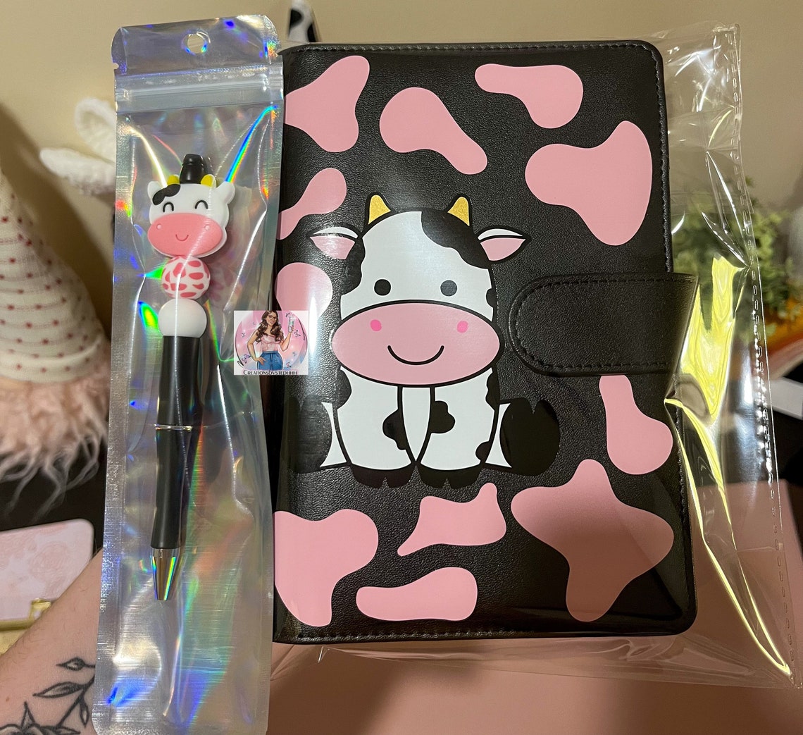 Pink Cow Pen | Cow Beaded Pen | Cow Pen | Pink Cow | Silicone Beaded ...