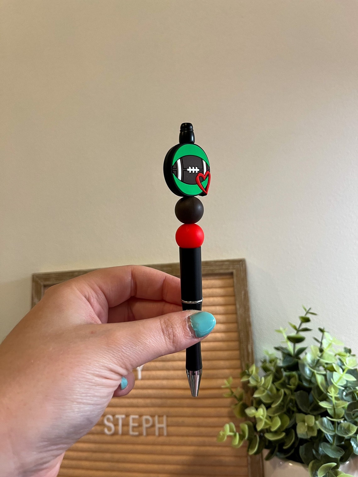 Football Pen | Football Beaded Pen | Football Gifts | Football Lover ...