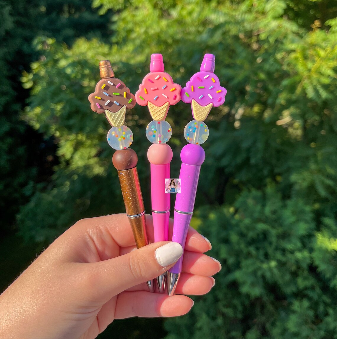 Ice Cream Pen Ice Cream Beaded Pen Silicone Beaded Pen - Etsy
