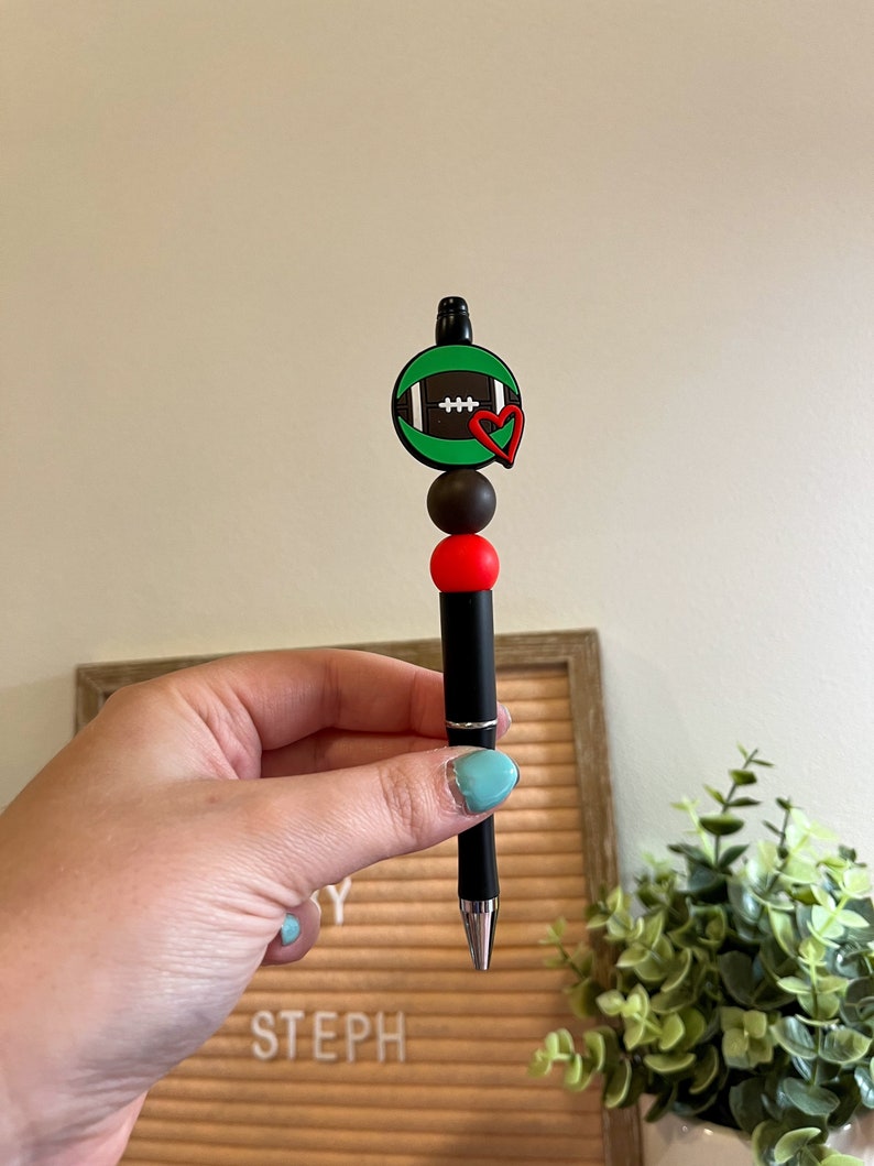 Football Pen | Football Beaded Pen | Football Gifts | Football Lover ...