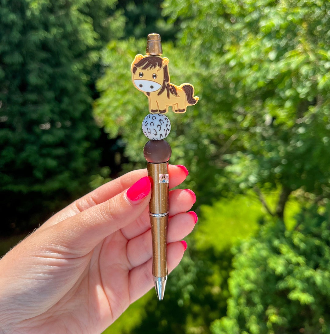 Horse Beaded Pen | Horse Pen | Horse Silicone Beaded Pen | Bead Pen ...