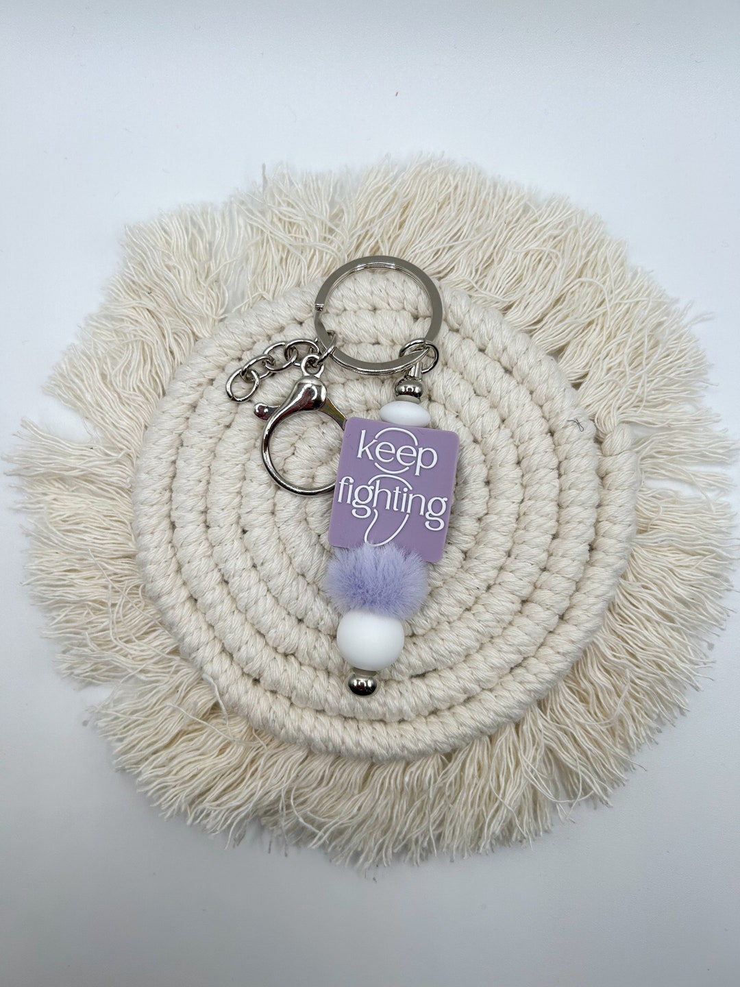 Keep Fighting Keychain | Mental Health Awareness Keychain | Semi Colon ...