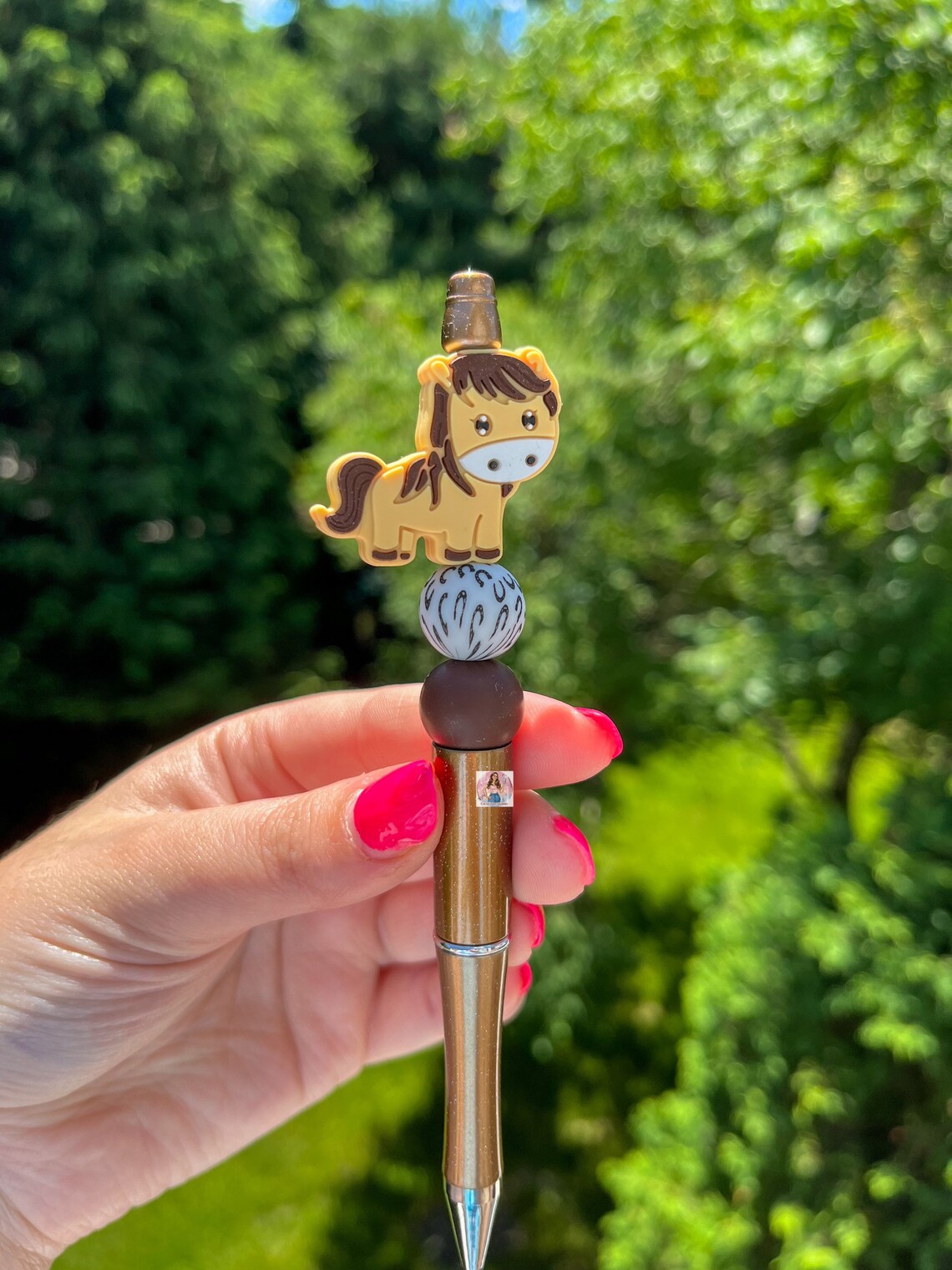 Horse Beaded Pen | Horse Pen | Horse Silicone Beaded Pen | Bead Pen ...