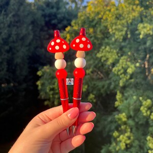 Mushroom Pen | Mushroom Pens | Mushroom Beaded Pens | Mushroom Lover ...
