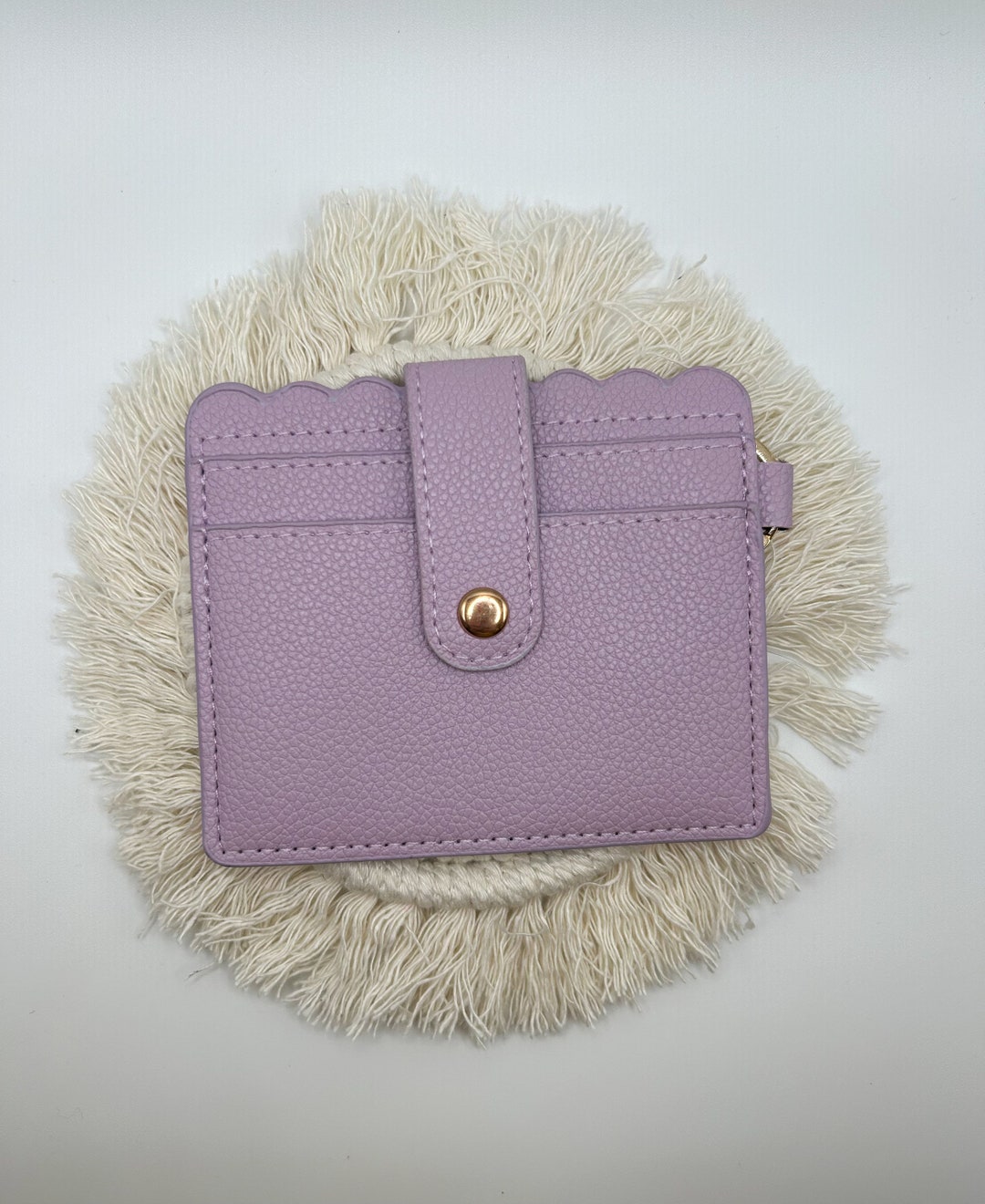 Purple ID Wallet Light Purple Wallet Wallet Beaded Wristlet Keychain ...