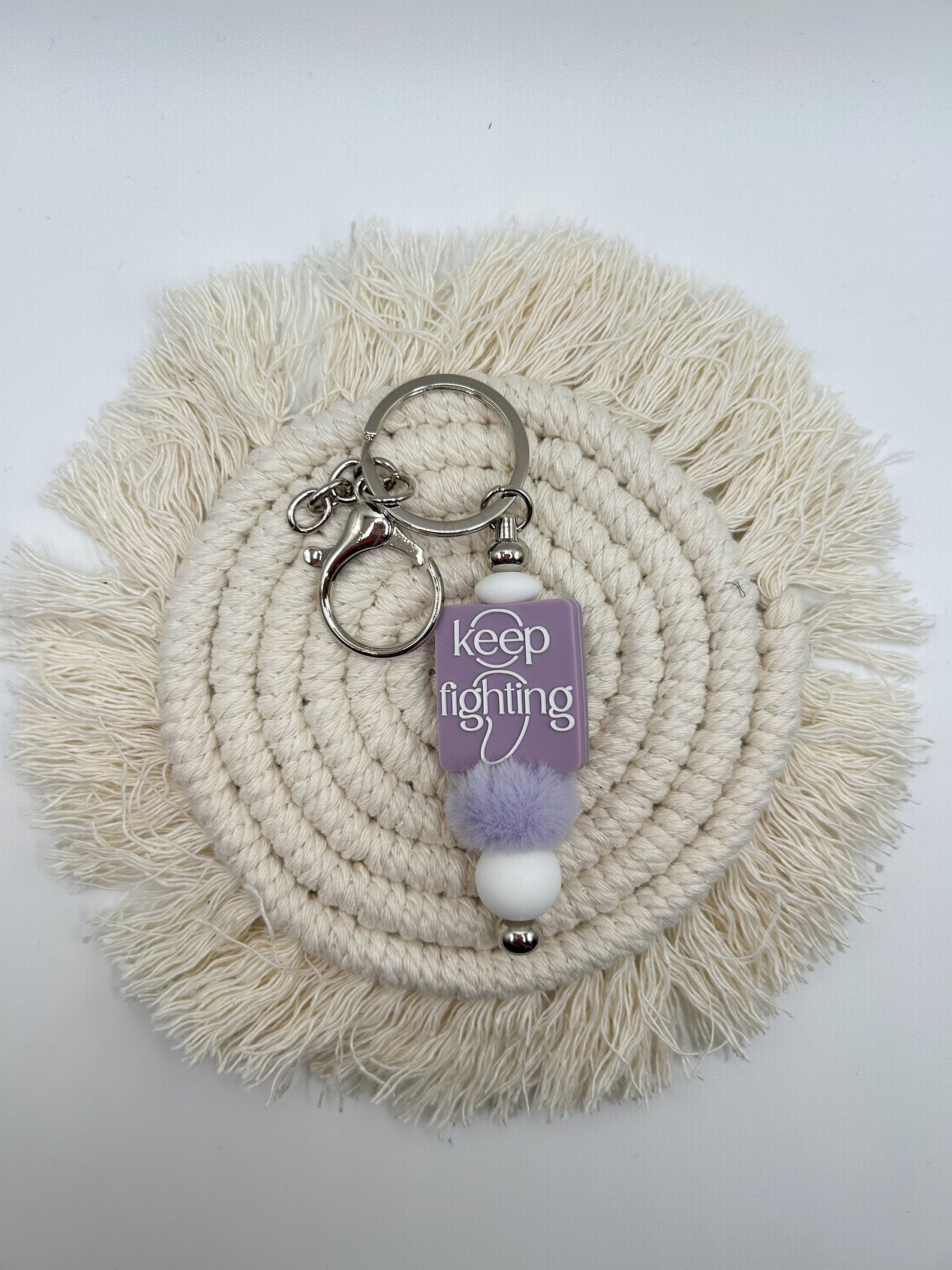 Keep Fighting Keychain | Mental Health Awareness Keychain | Semi Colon ...