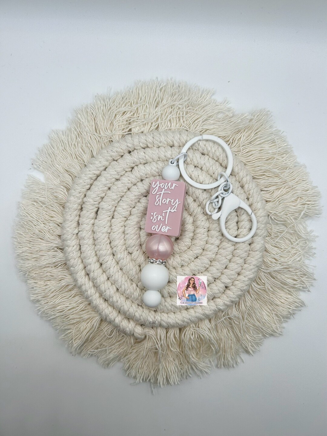 Your Story Isn’t Over Keychain | Awareness Beaded Keychain | Semi Colon ...