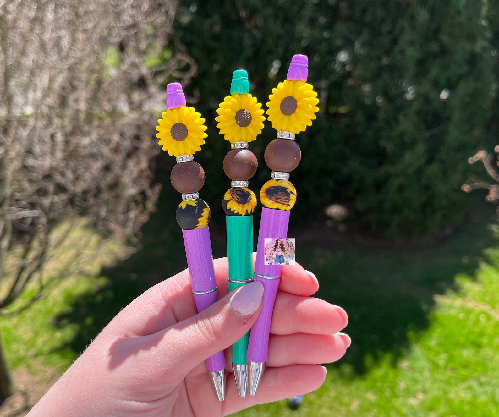 Sunflower Silicone Beaded Pen Sunflower Pen Silicone - Etsy