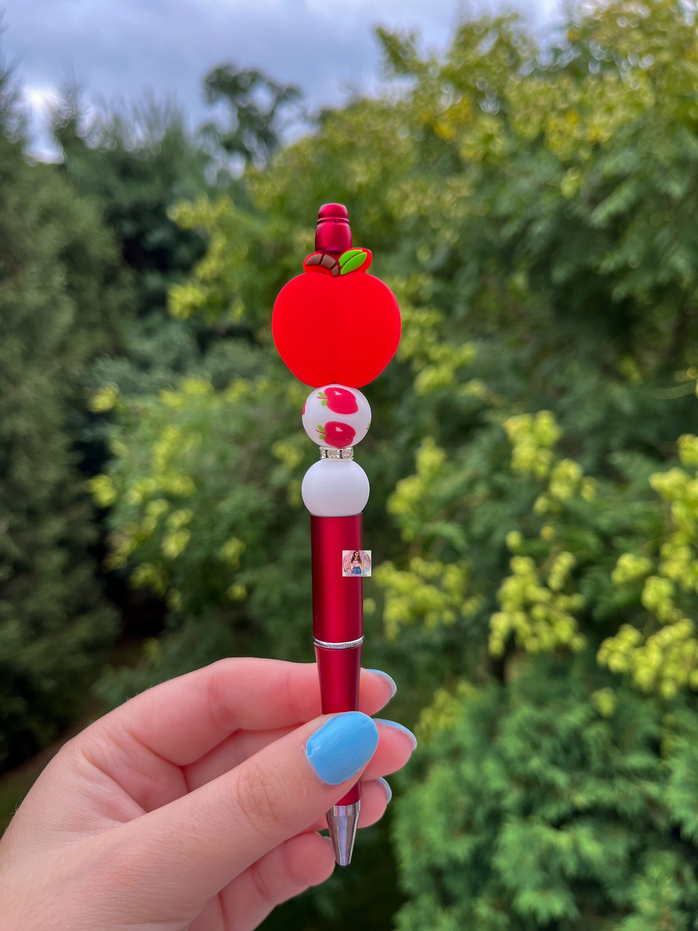 Apple Pen Teacher Pen Teacher Beaded Pen Gifts for - Etsy