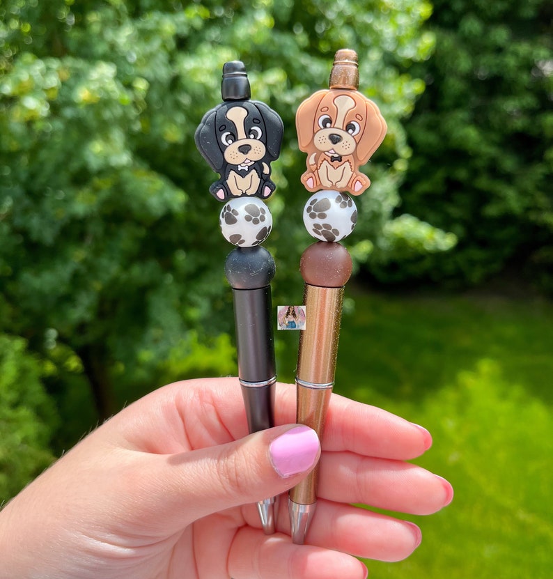 Dog Pen Dog Beaded Pen Beaded Pen Paw Print Pen Dog - Etsy