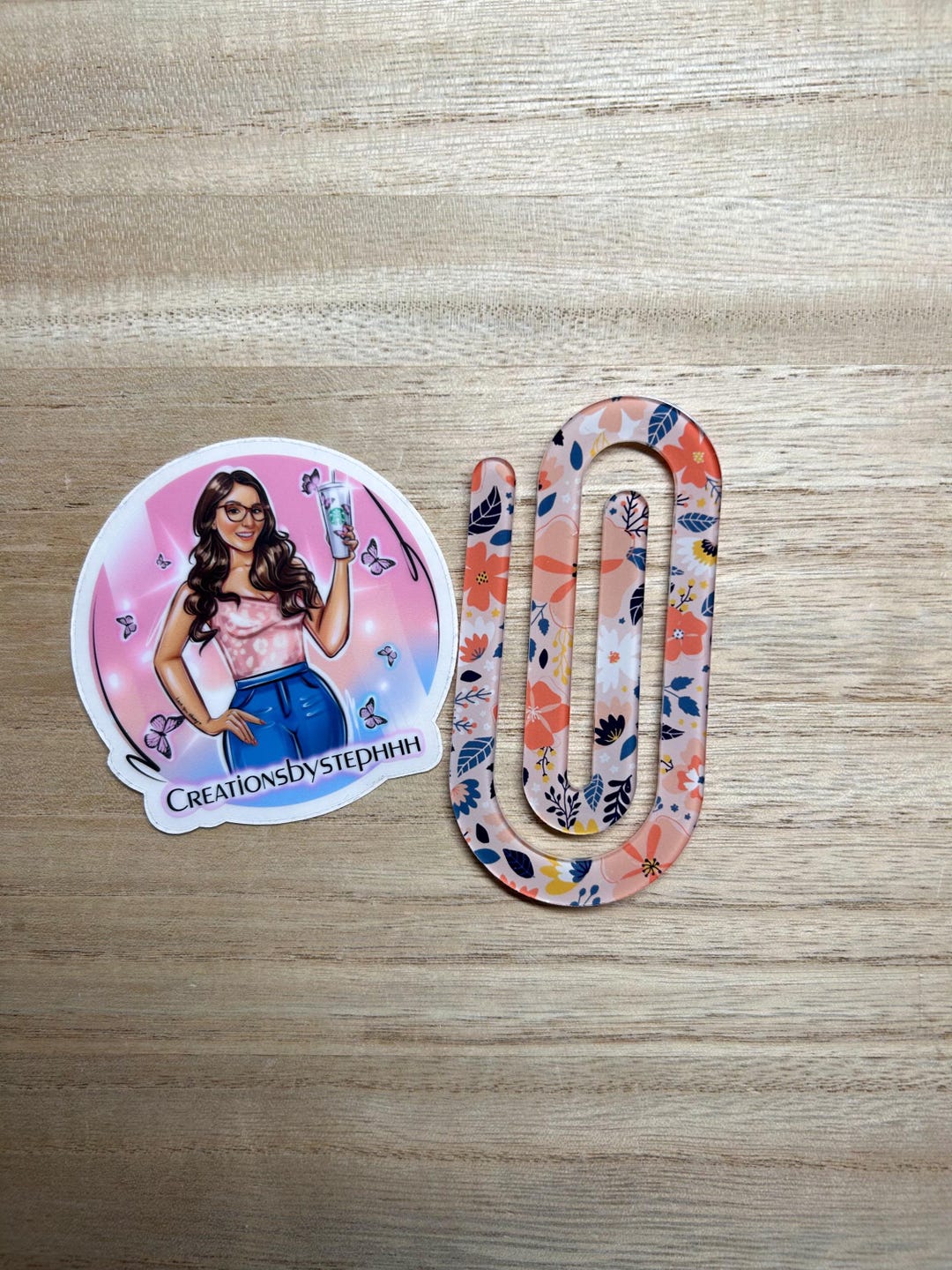 Floral Jumbo Paperclip | Flower Giant Paperclip | Cute Flower Paperclip ...