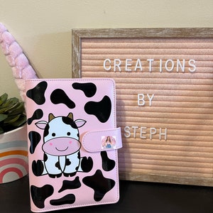 PINK Cow Budget Binder | Cow Print Budget Binder | Cow Pattern | Book ...