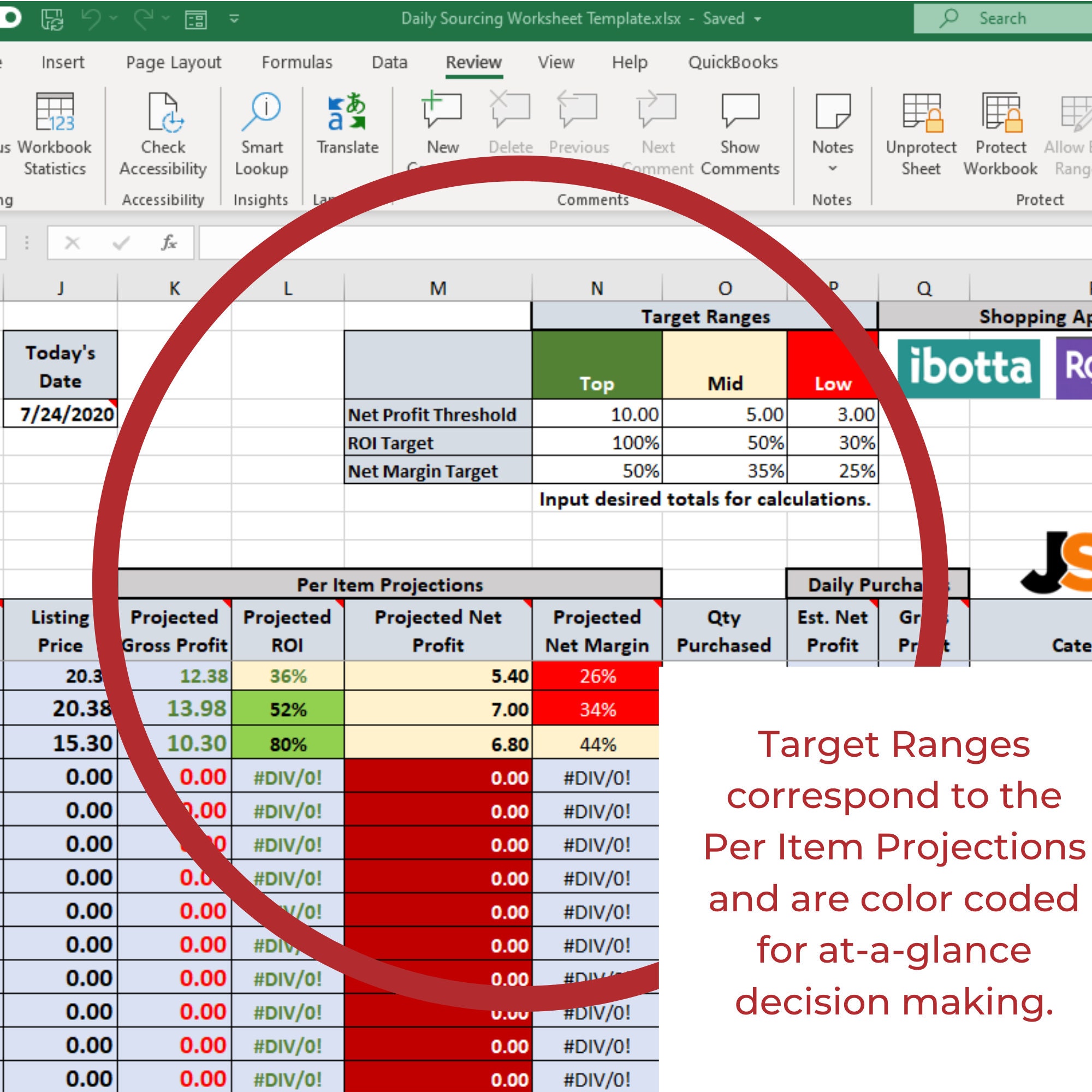 Reseller Sourcing Spreadsheet Amazon FBA ROI Calculator Excel & Google ...
