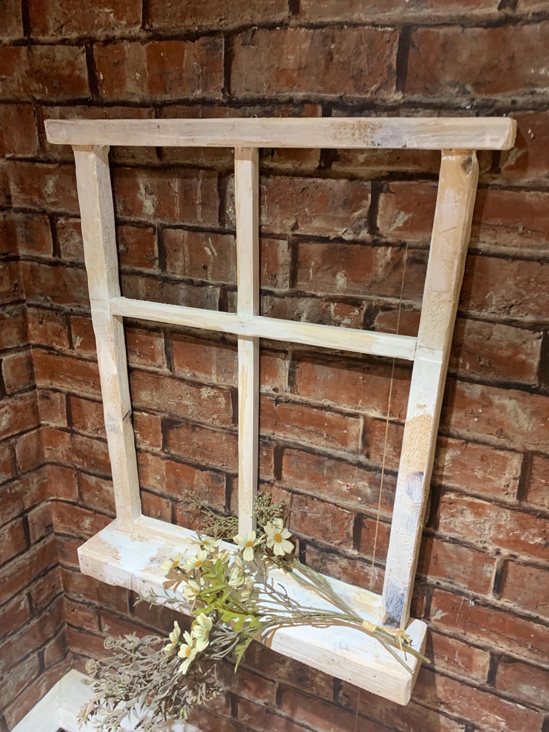 Rustic Faux Window Wall Decor - Distressed Farmhouse Style - Etsy