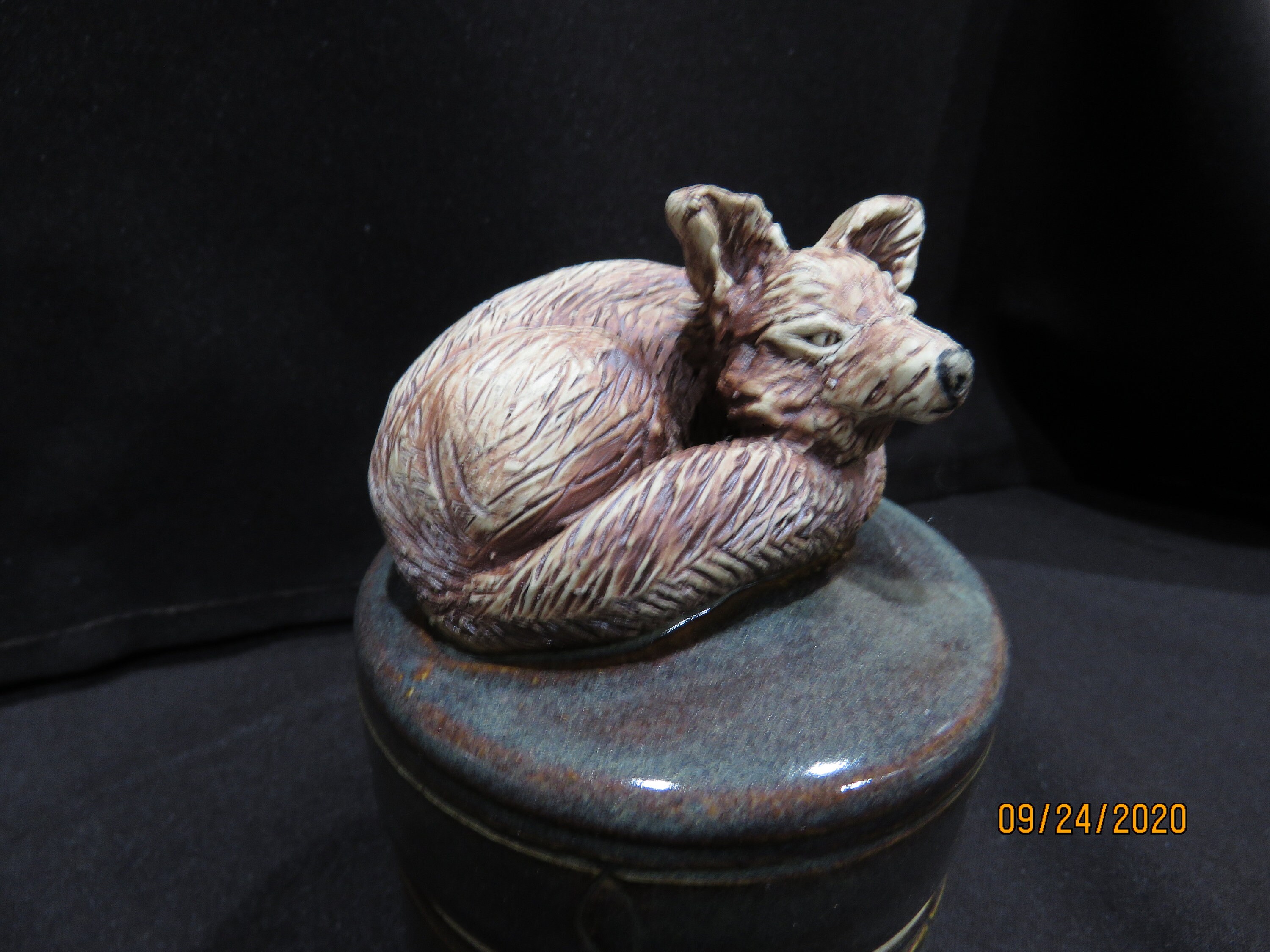 Tucked in for a Nap... Pottery Fox Jar With Lid - Etsy