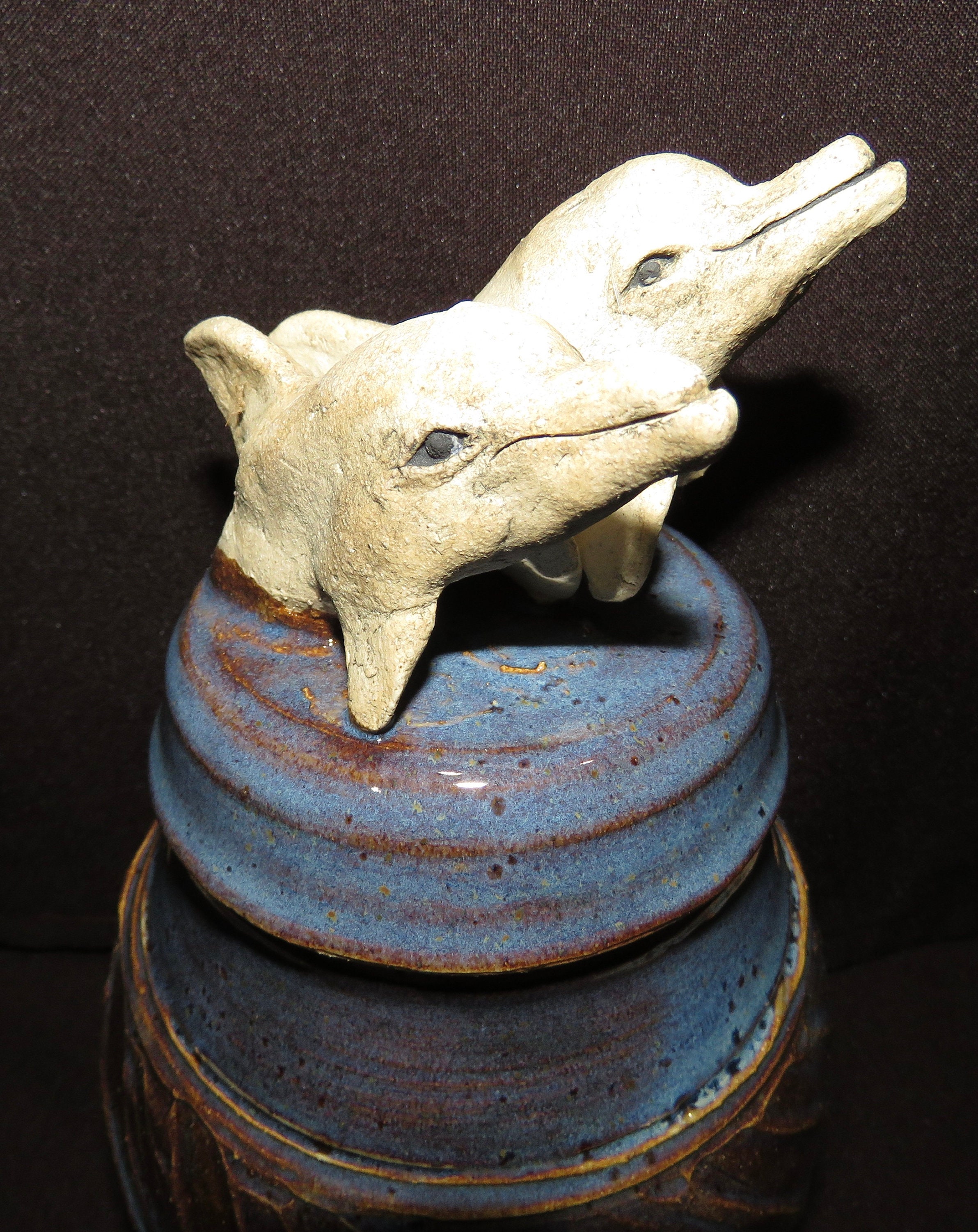 Dolphins at Play Pottery Jar With Lid - Etsy