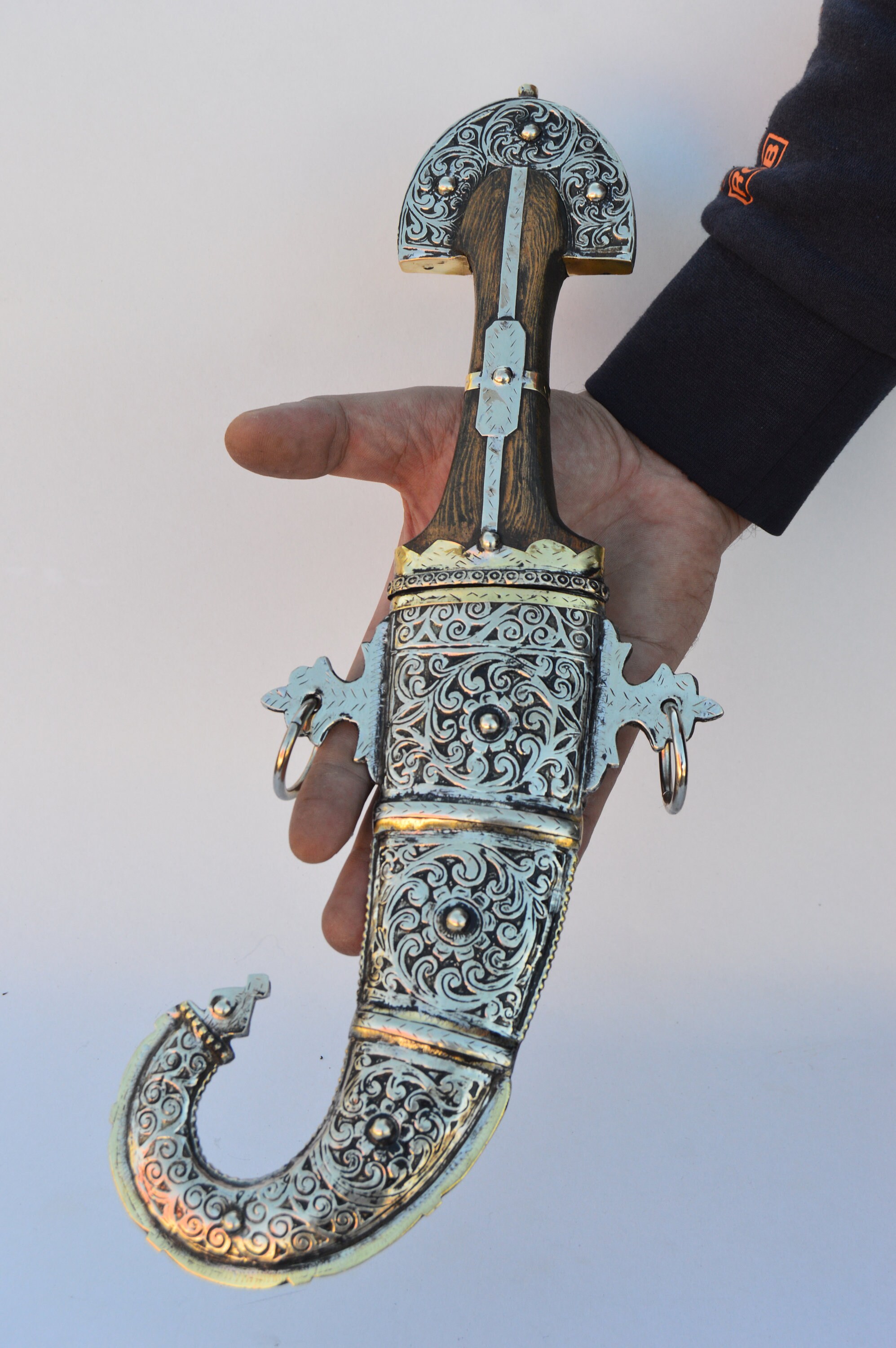 Islamic Yemeni Khanjar Dagger Knife Jambiya Handmade Berber Curved ...