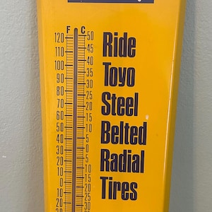 Rare Vintage Toyo Tire Thermometer Advertising Sign - Etsy