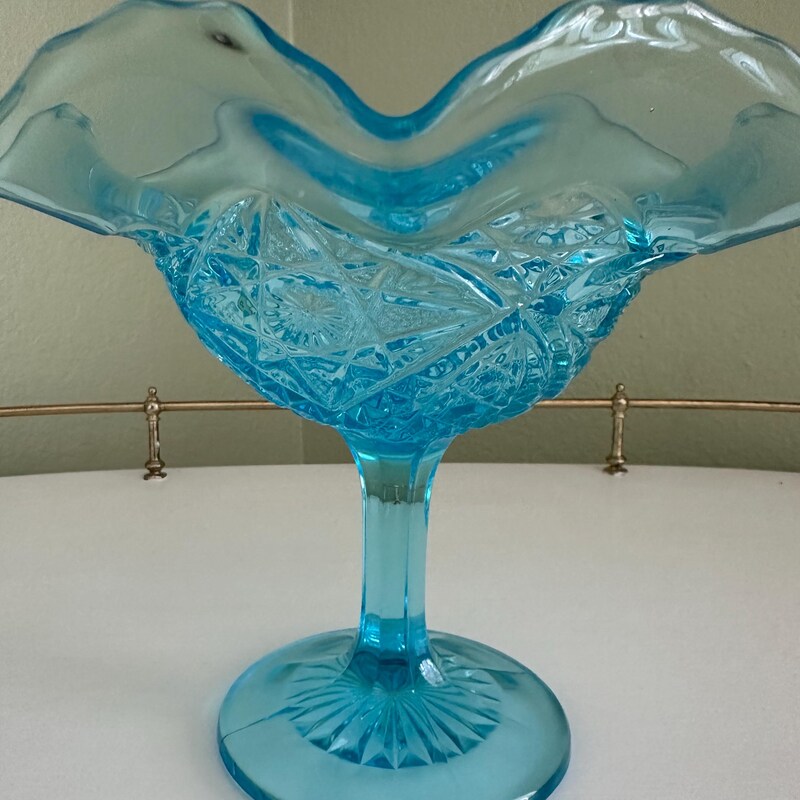 Blue Glass Compote - Etsy