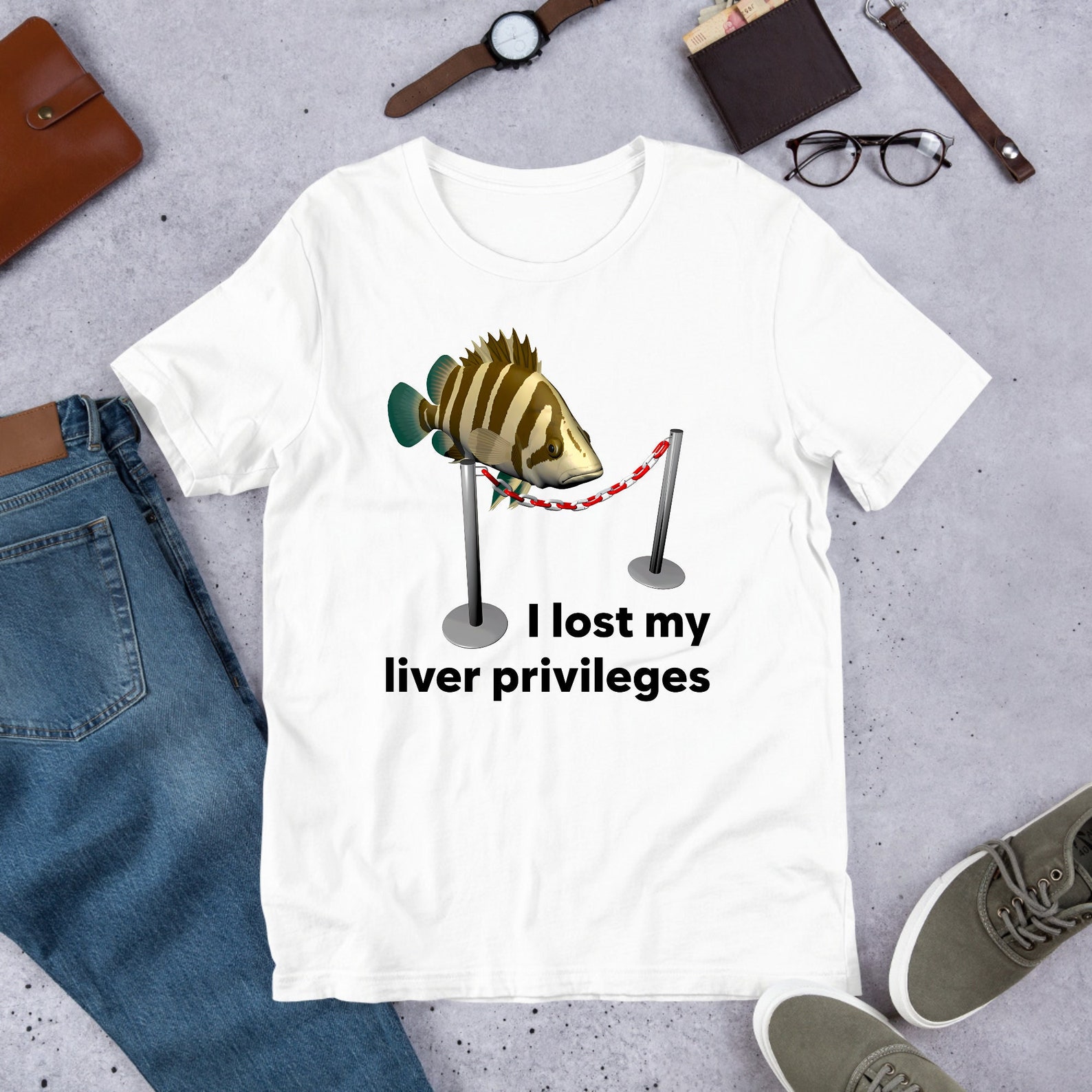 I Lost My Liver Privileges Cursed Fish, Funny Fish Meme Shirt, Ironic ...