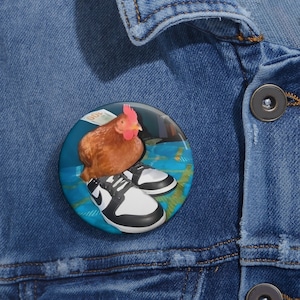 Dripped Out Chicken, Pin Button, Funny Meme Pin, Weird Pin, Joke Gift ...