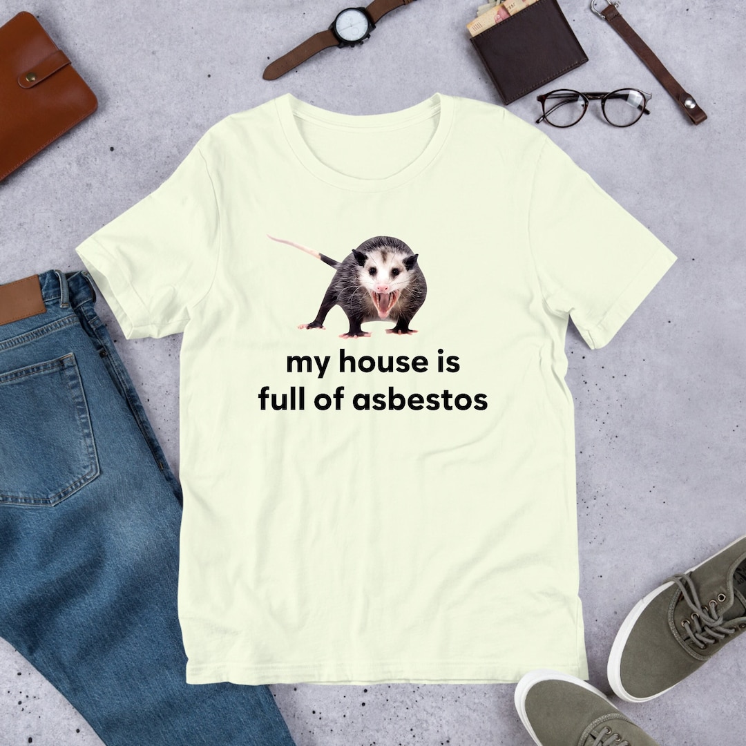 My House is Full of Asbestos Possum, Funny Meme Shirt, Cursed Meme ...