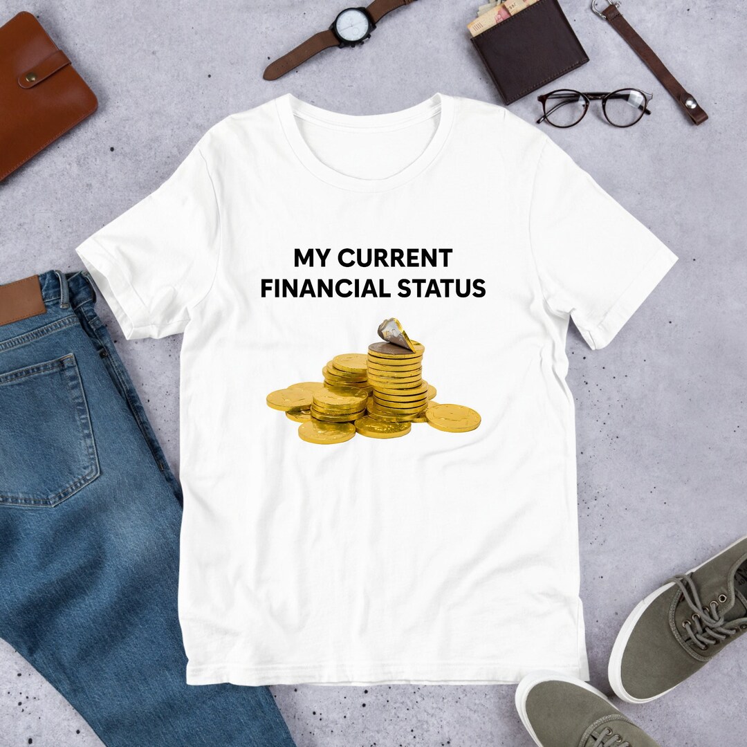 My Current Financial Status, Funny Meme Shirt, Weirdcore Clothing ...