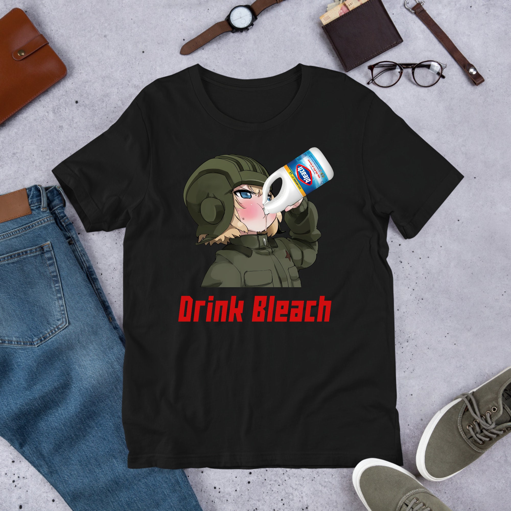 Drink Bleach, Funny Anime Meme Shirt, Katyusha, Girls Und Panzer, Slav ...