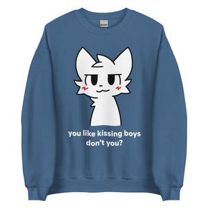 Boykisser Meme, Funny Furry Meme, Femboy Sweatshirt, Bisexual LGBTQ ...