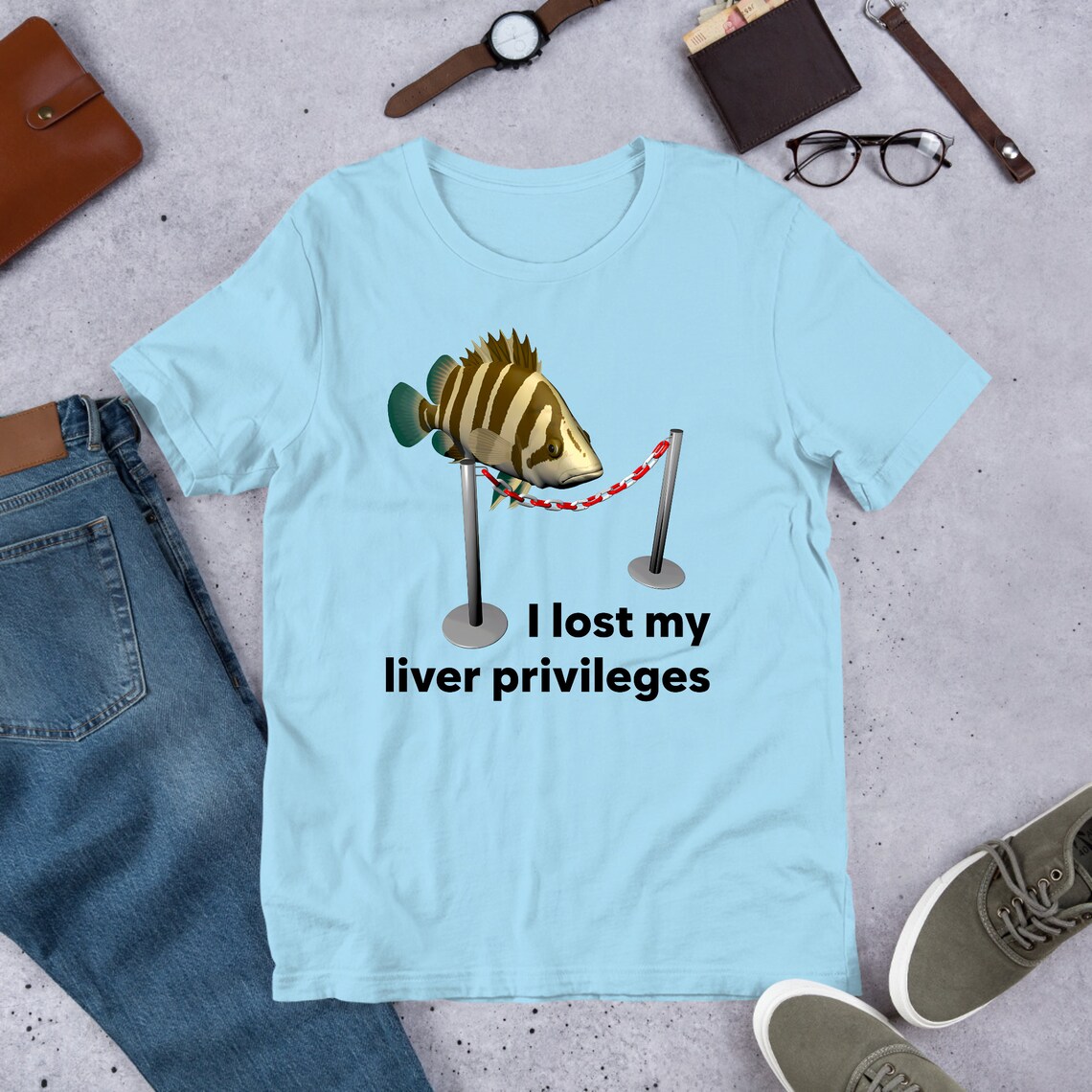 I Lost My Liver Privileges Cursed Fish, Funny Fish Meme Shirt, Ironic ...