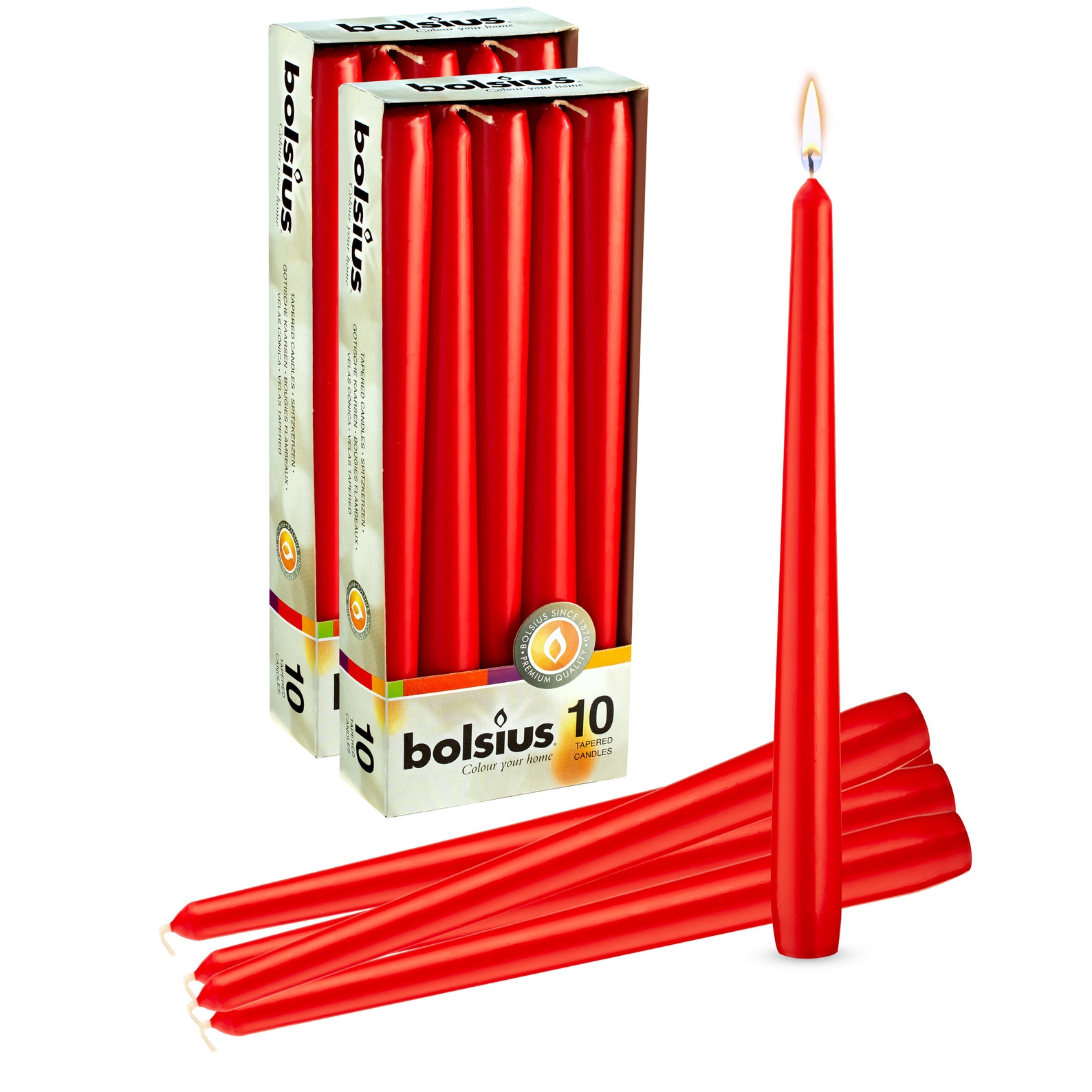 Red Taper Candles Unscented 10 Inch for Wedding Dinner Spa - Etsy