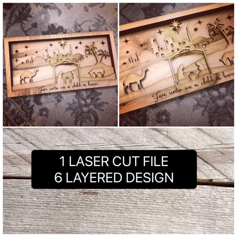 Geboorte lasercut bestanden svg 3D puzzel Glowforge svg laser gesneden ...