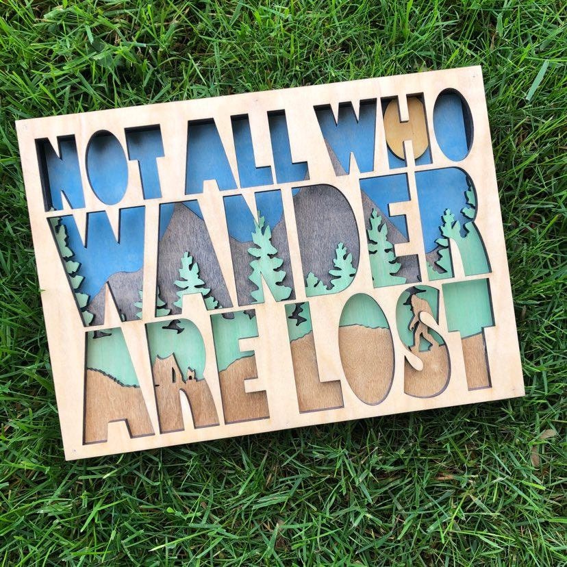 Layered Sign Lasercut Files Svg 3D Puzzle Glowforge Svg Laser Cut ...