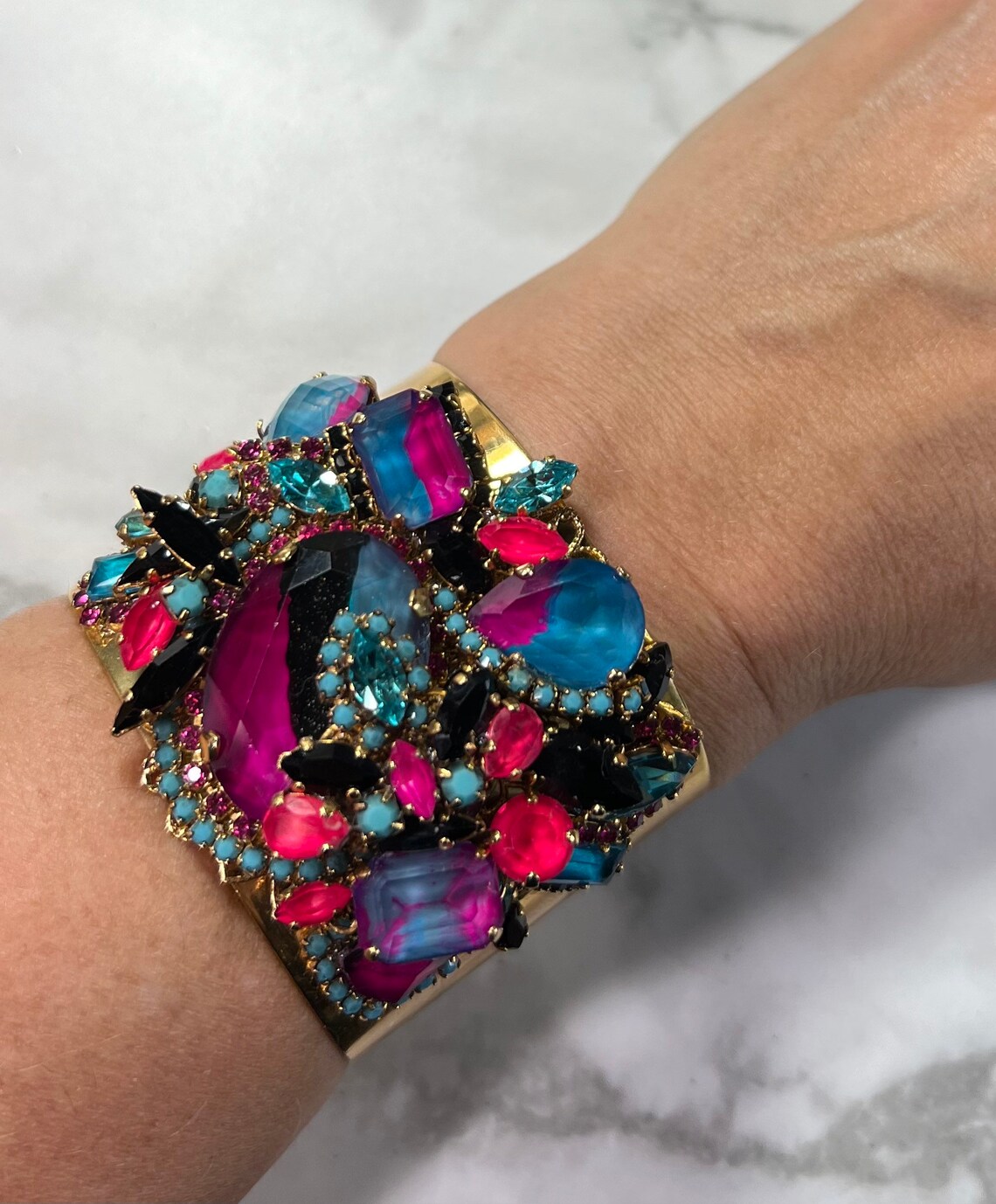 Erickson Beamon Couture Crystal Bangle Bracelet - Etsy