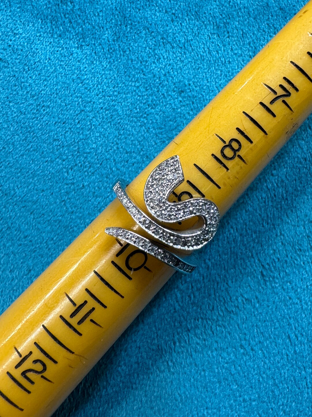 EFFY BITA Vintage Abstract Snake Ring 14k White Gold - Etsy