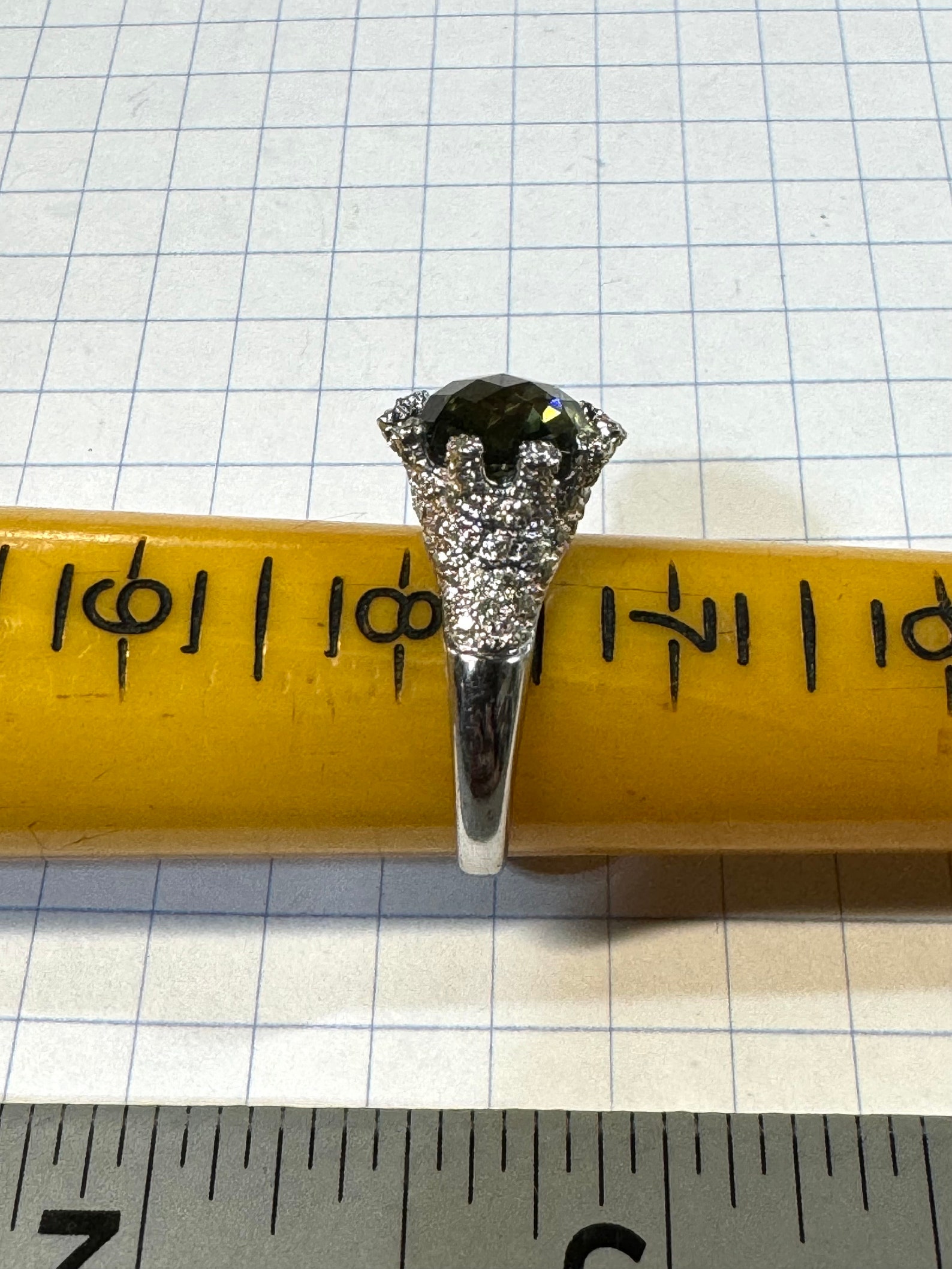 Levian Vintage Verdelite Green Tourmaline and Diamond Ring 14k White ...