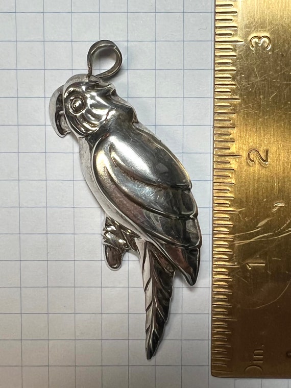 Vintage Nathan Fred Jr Hopi Parrot Pin Pendant Sterli… - Gem