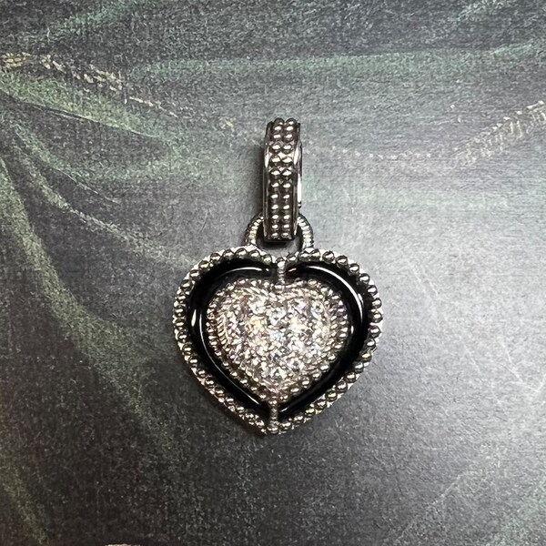 Judith Ripka Heart Pendant - Etsy