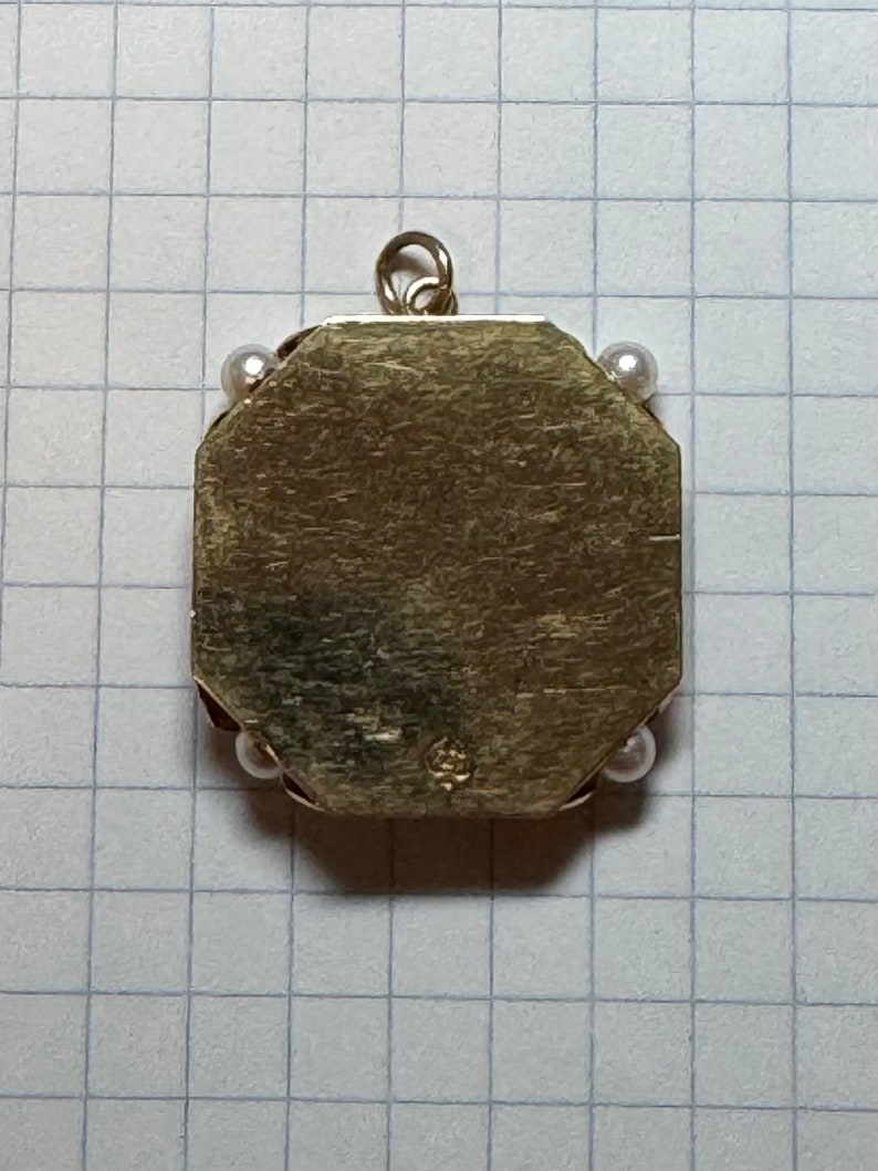 ON HOLD Bride and Groom Vintage Charm Pendant With Enamel Ruby Emerald ...