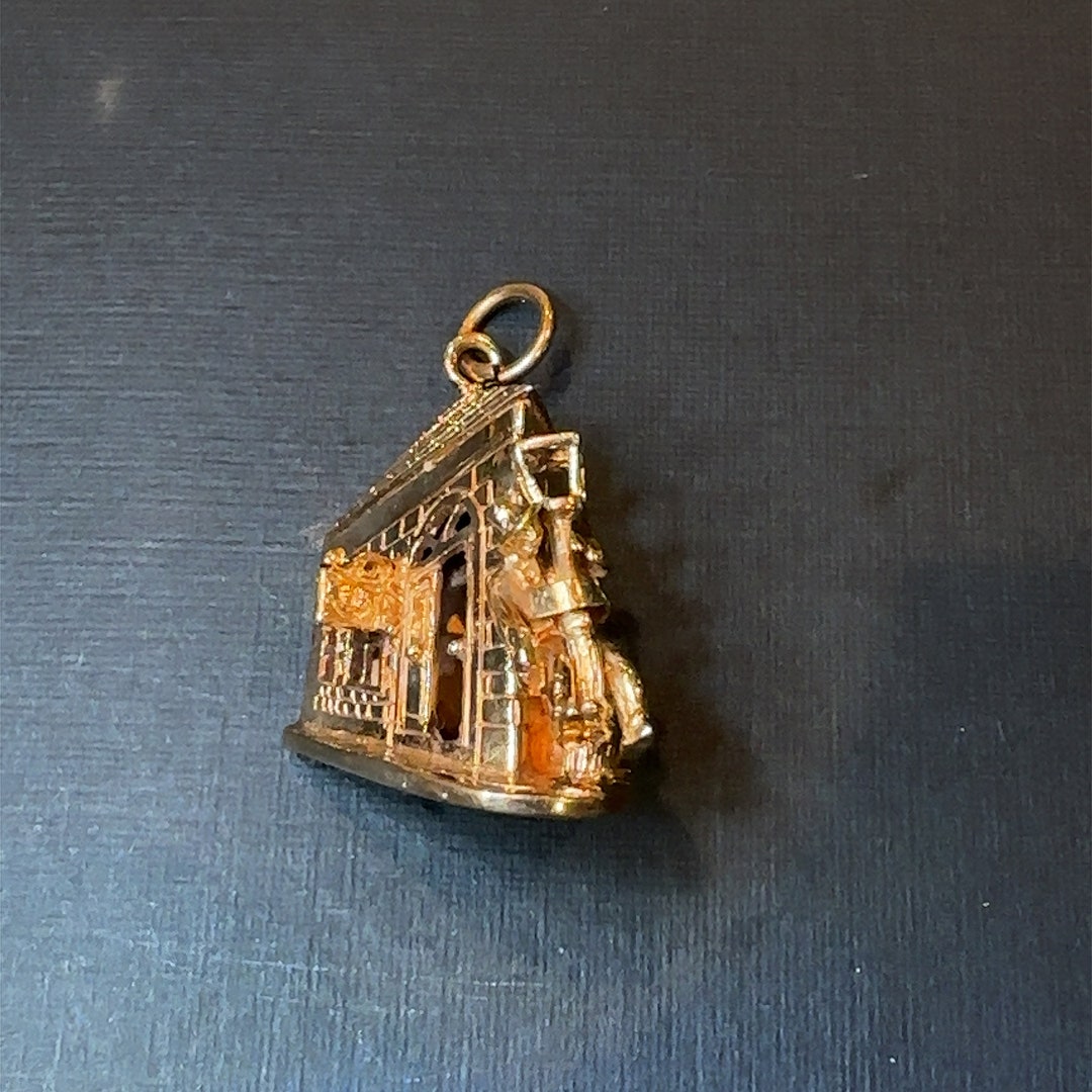 Vintage 9k Singing in the Rain Charm - Etsy