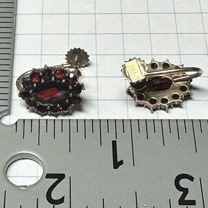 Antique Bohemian Garnet Screw Back Earrings - Etsy