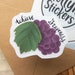 Grape Pun Sticker, Fruit Pun Sticker, Grape Sticker for Laptop, Grape ...